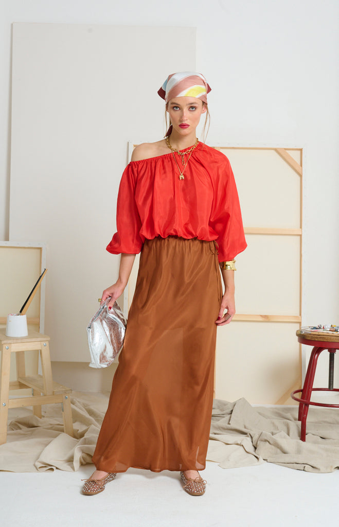 Le Balloon Long Sleeve Top – Le Stripe